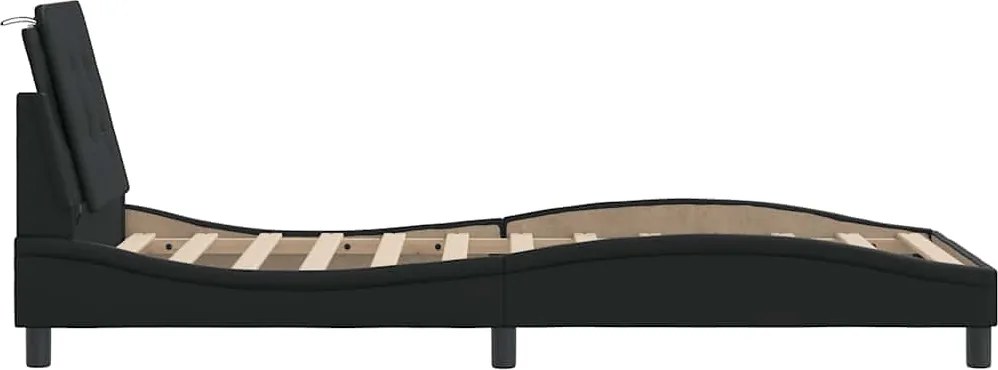 Rám postele bez matrace Zadar černý 90x190 cm umělá kůže 3208149
