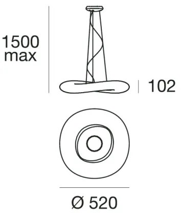 Linea Light 8005 - LED Stmívatelný lustr na lanku MR. MAGOO LED/23W/230V