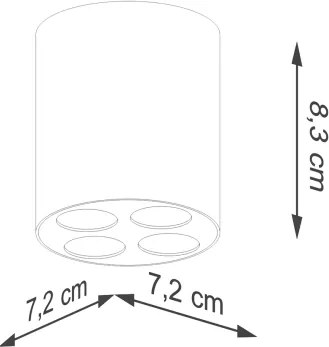 Stropní LED svítidlo SOLLUX ZOE černé 9W SL.1210