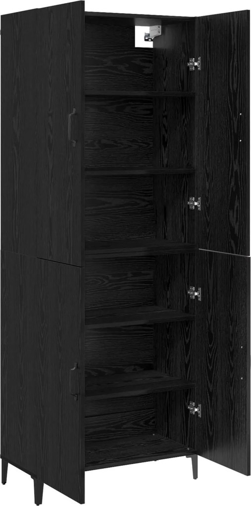 Vysoký bufet 2 ks Černý dub 69,5 x 34 x 180 cm Kompozitní dřevo 3394571