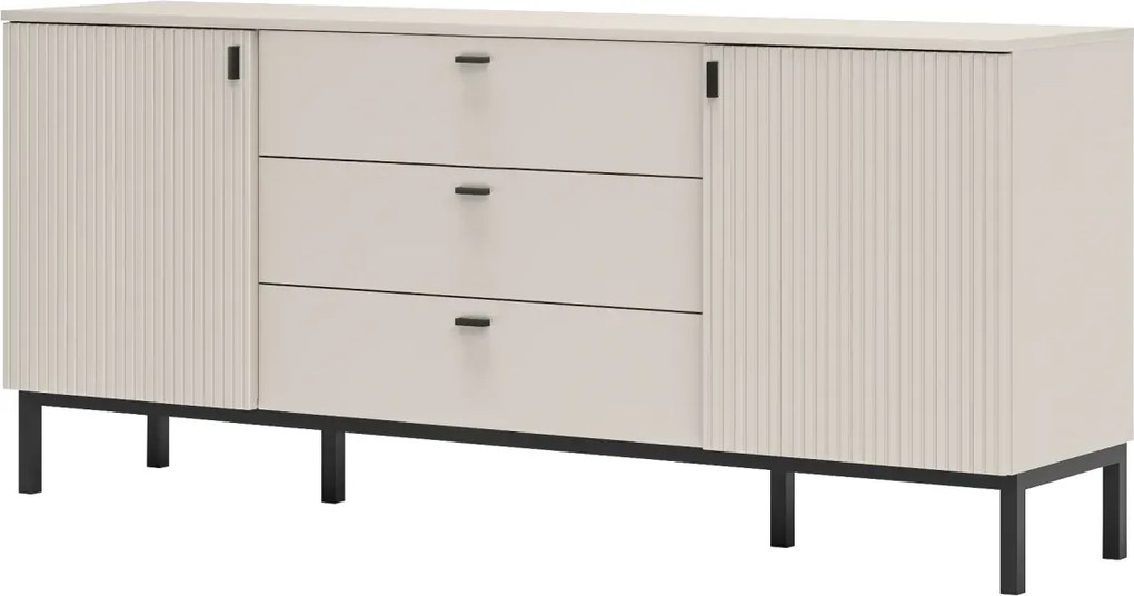 Komoda Korfu 03 167 cm kašmír/černý
