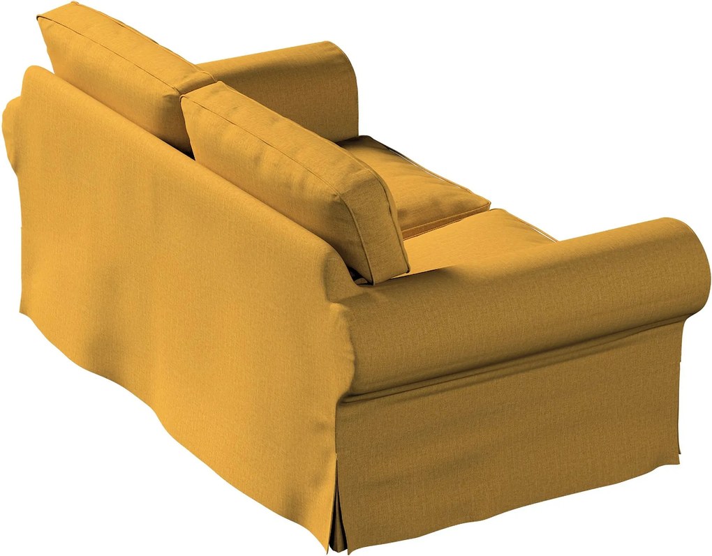 Potah na pohovku IKEA Ektorp 2-místná, nerozkládací barva žlutá látka pletený vzor