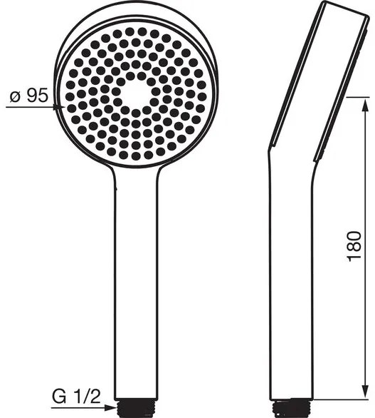 Hansa Basicjet Ruční sprcha 9,5 cm, chrom 44610400