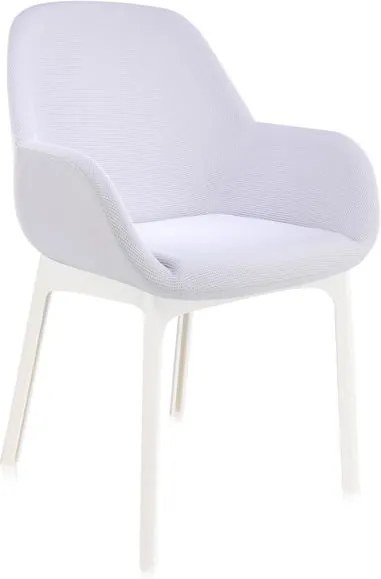 Kartell - Židle Clap Solid - světle šedá, bílá
