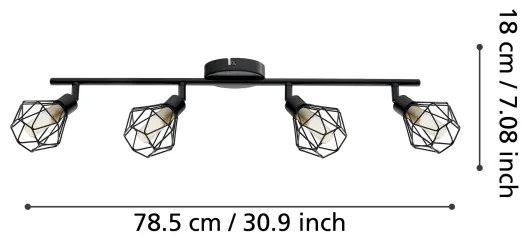 Eglo 32767 - LED Bodové svítidlo ZAPATA 4xG9/3W/230V