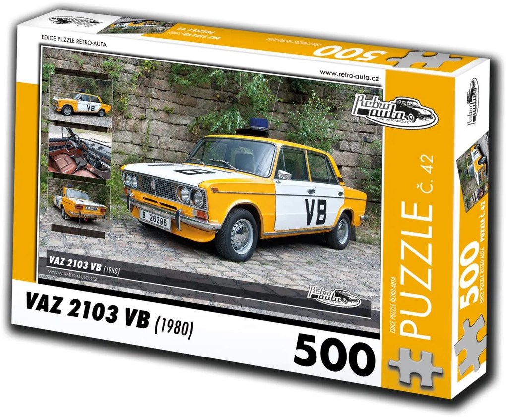 Puzzle retro-auta puzzle č. 42 vaz 2103 vb (1980) 500 dílků