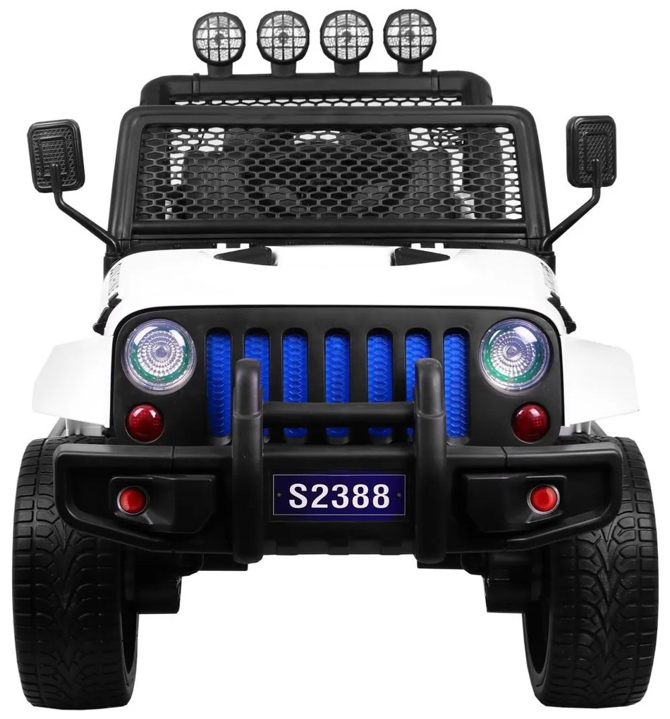 Ramiz Jeep Raptor 4x4, kožená sedačka, 2 místné bílé