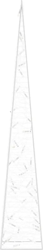 Akrylový dekorativní světelný LED kužel studený bílý 90 cm 328960