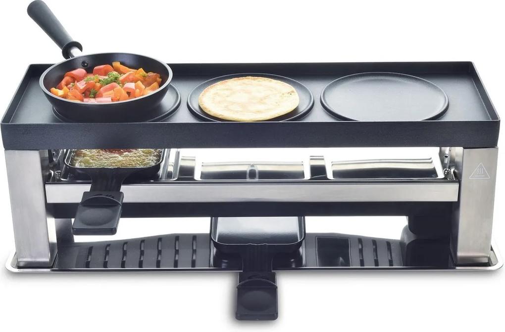 Elektrický stolní raclette gril Solis 977.45 / 4v1 / 650 W / černá/nerez