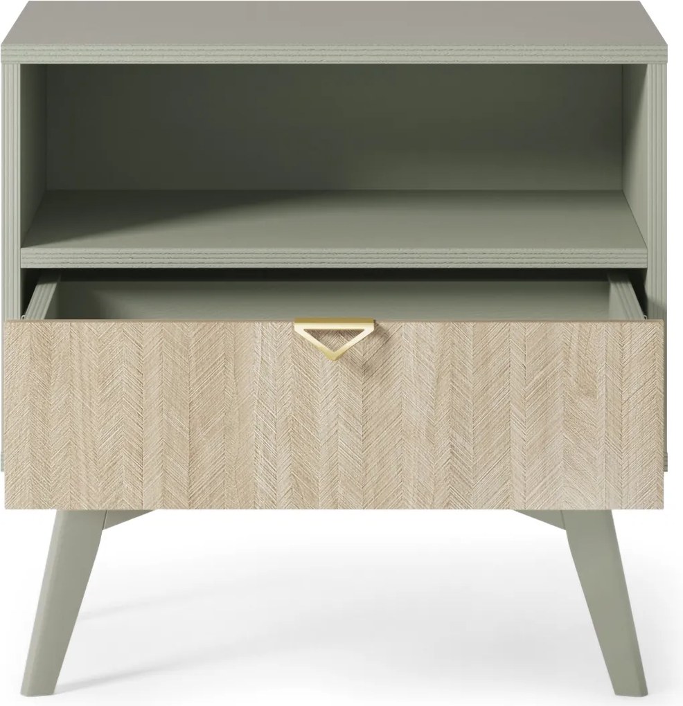 PSK Noční stolek NATURAL, Eukalyptus/Scandi 54 cm