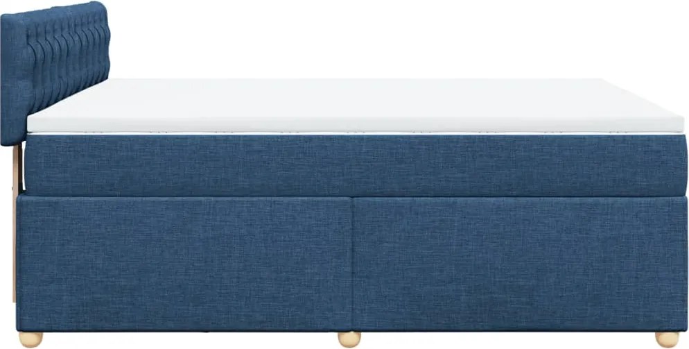 Box spring postel s matrací modrá 160x200 cm textil 3289044