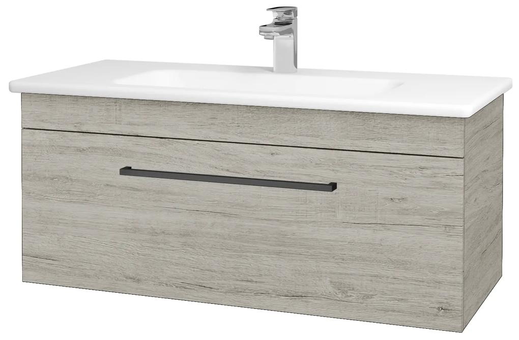 Dřevojas Koupelnová skříň ASTON SZZ 100 Varianta: N01 Bílá lesk / Úchytka T02 / D15 Nebraska