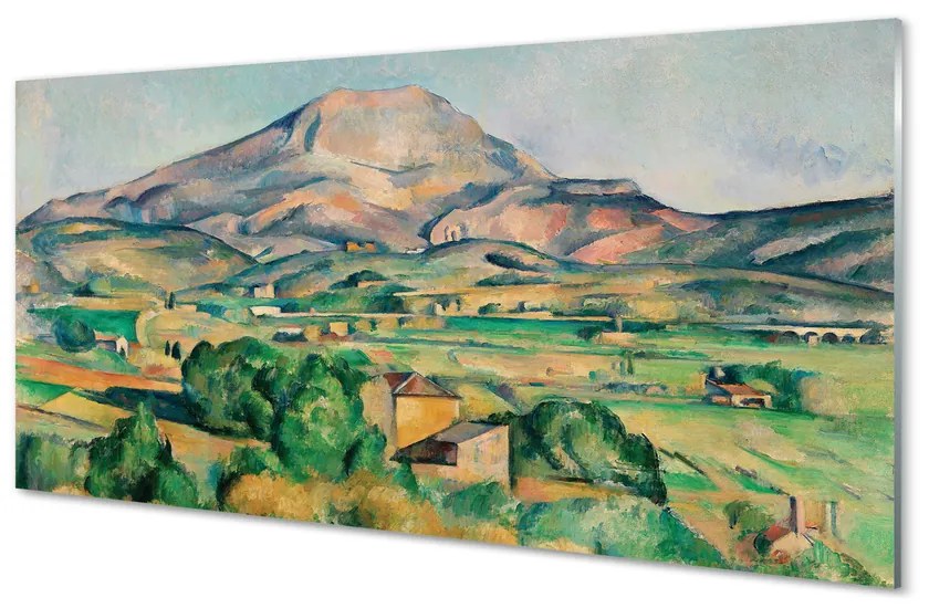 akrylový obraz Art louka s výhledem na vrchol 100x50 cm