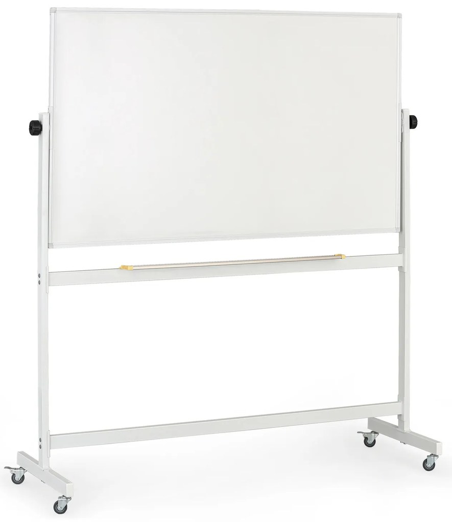 Mobilní otočná magnetická tabule, keramický povrch, 1500 x 900 mm