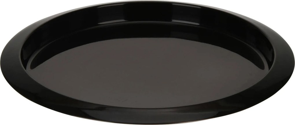 Dekorativní ocelový podnos na servírování dortů, kávy, O 35 cm, černý