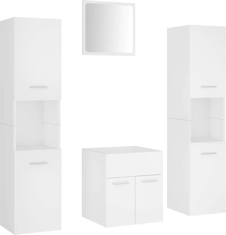 Set koupelnového nábytku bílý dřevotříska 3071036