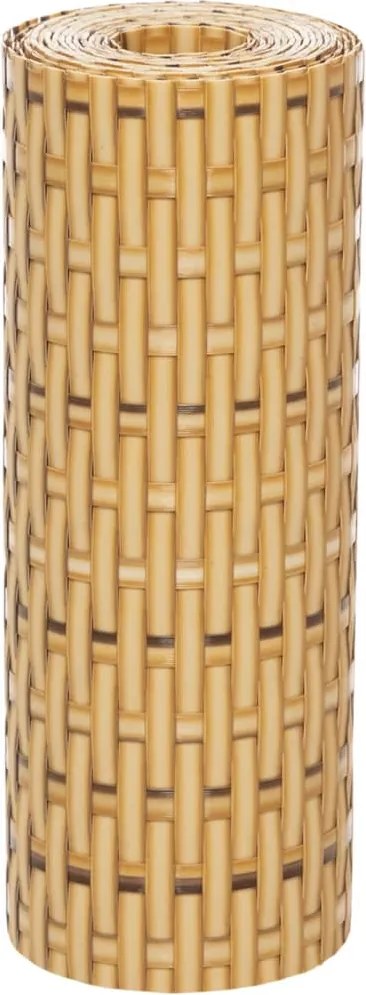 Balkonové zástěny 10 ks světle hnědé 255 x 19 cm polyratan 156317