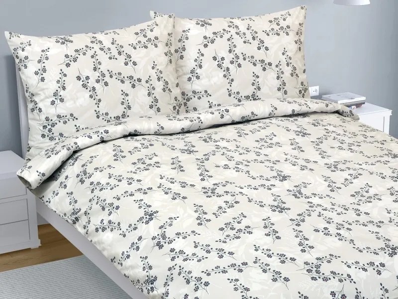 Bellatex Povlečení bavlna na dvoudeku Imprese Béžová,Šedá,Červená rozměr 1ks 180x220, 2ks 70x90 cm