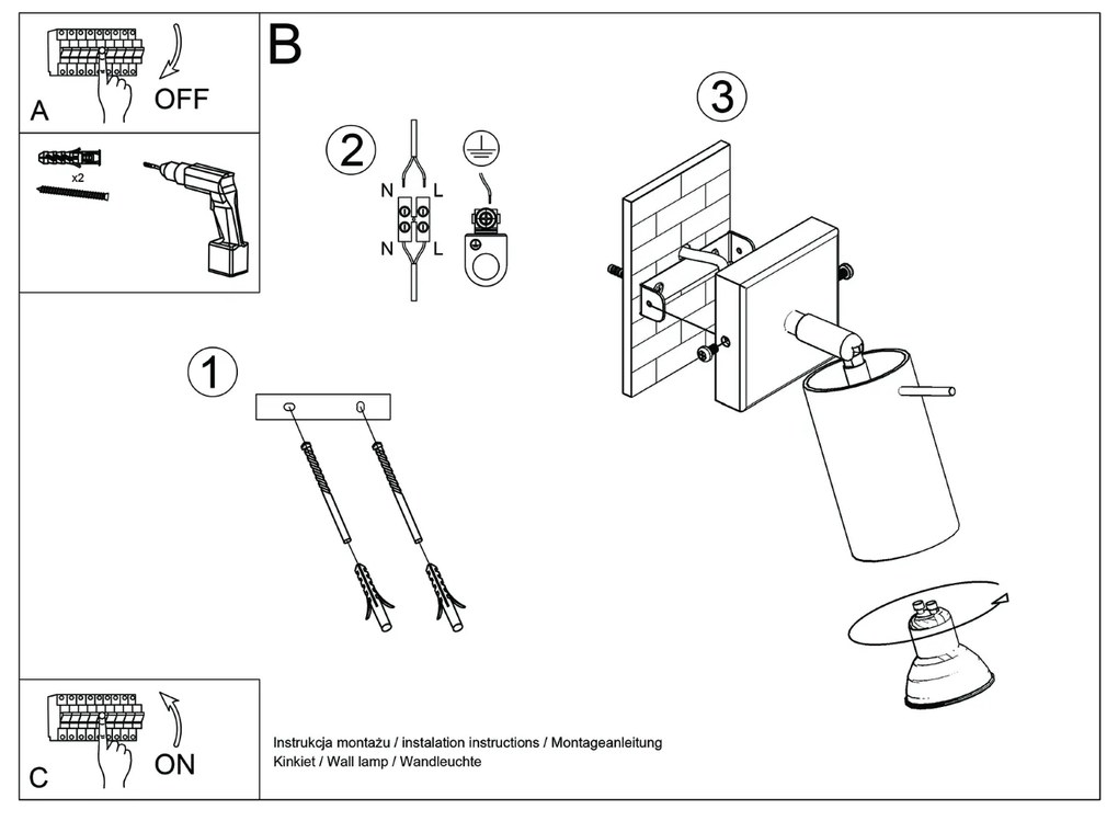 Bodové svítidlo Ring, 1x béžové kovové stínítko, (možnost polohování)