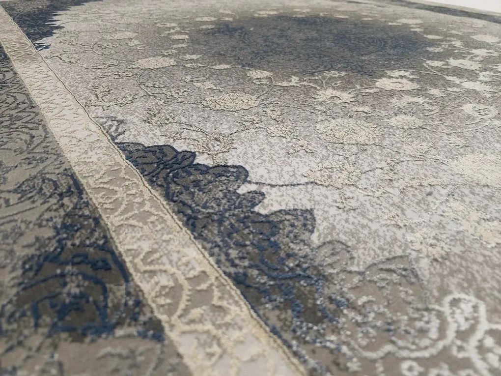 BE Koberec Deluxe 9091 NAVY - tmavě modrý obdélníkový Rozměr: 60x100 cm