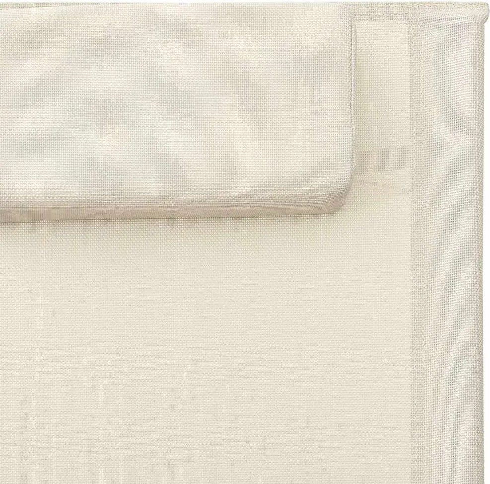 Zahradní lehátko textilen krémovo-šedé 310514