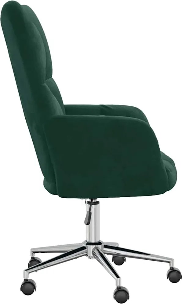 Relaxační křeslo tmavě zelené samet 328163