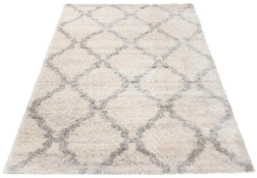 Kusový koberec shaggy Ismet krémový 160x229cm
