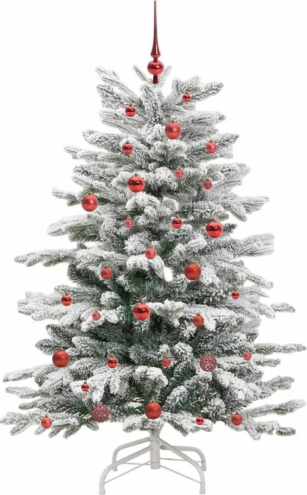 Umělý Skládací Vánoční Strom Bílá 150 cm PE a PVC 3395631