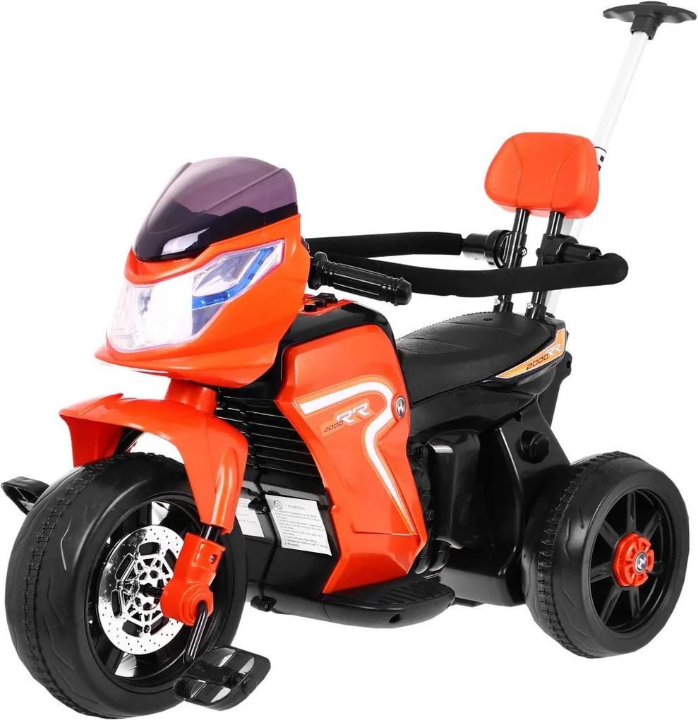 Dětská elektrická motorka odrážedlo - oranžová