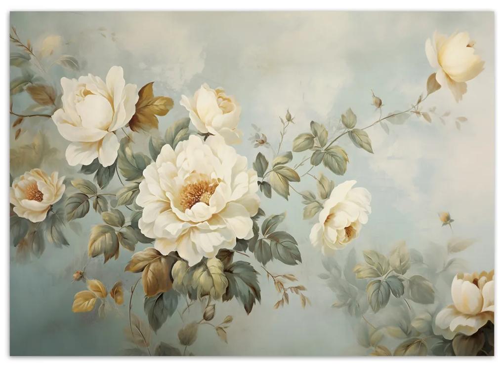 Fototapeta, Vintage jarní květiny - 450x315 cm