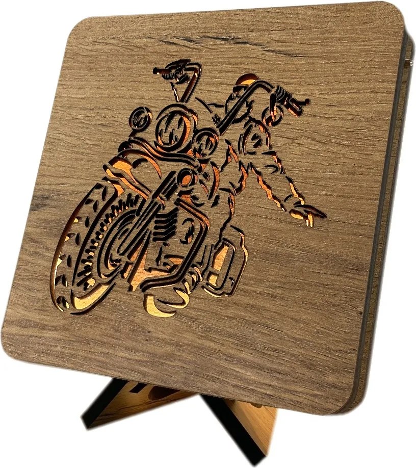 Li-Go "Motorkář" lampa 19x19 cm provedení povrchu: dub světlý