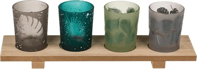 Svícen Tropical Leaves 30 × 10 cm