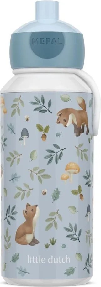Světle modrá plastová dětská lahev 400 ml Forest Friends – Mepal