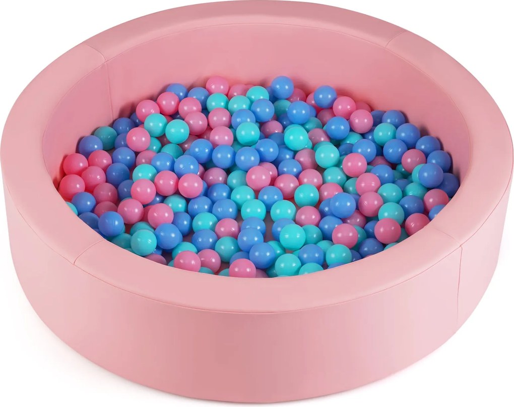 Costway Φ105Dětská míčová jáma s200Ocean balls a omyvatelný potah z umělé kůže
