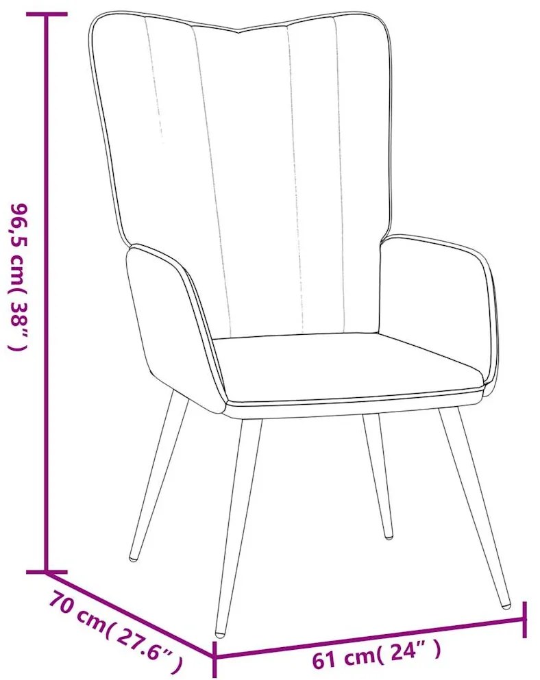 vidaXL Marketos Relaxační křeslo černé samet