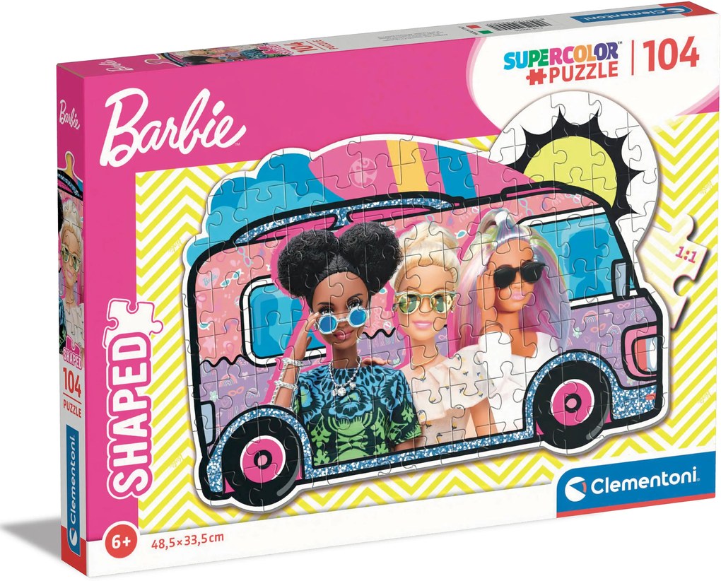 Clementoni - Obrysové puzzle 104 Barbie na výletě