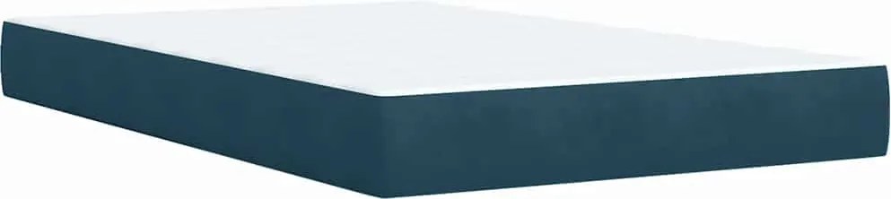 Box spring postel s matrací tmavě modrá 120 x 200 cm samet 3286286