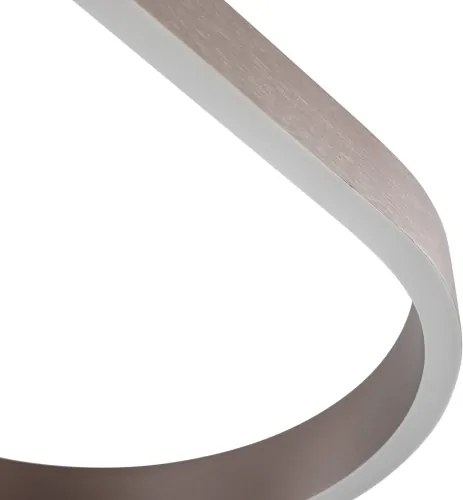 Smart LED závěsné svítidlo Lucande Melinay kávová CCT Tuya 3000K/4000K 51W 2800lm s dálkovým ovládáním 10020398