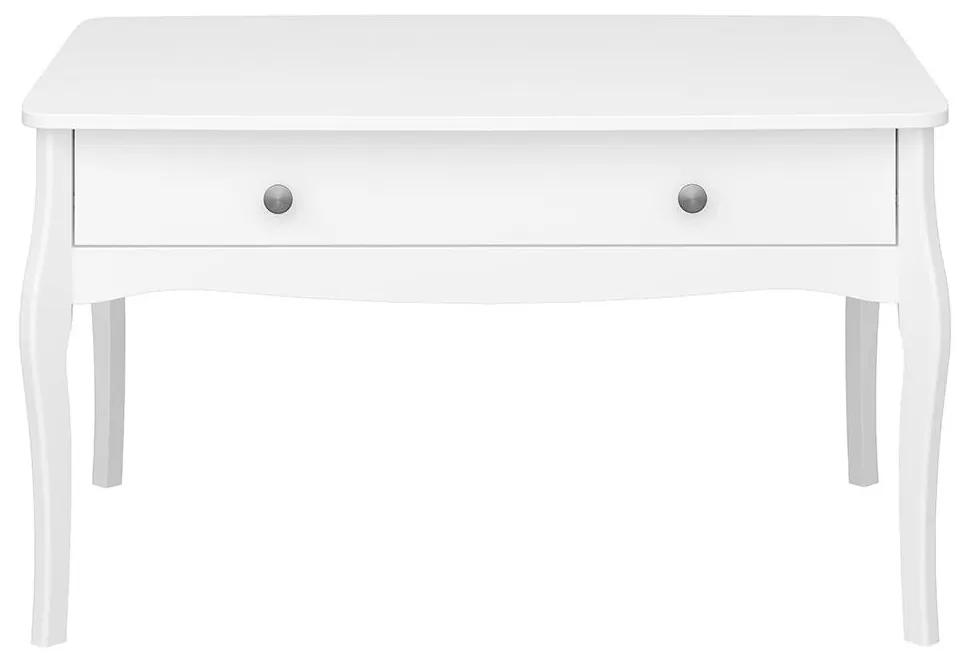 Konsimo Sp. z o.o. Sp. k. Odkládací stolek BAROQUE 55x96,5 cm bílá KO0016