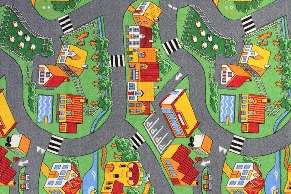 ASSOCIATED WEAWERS DĚTSKÝ METRÁŽOVÝ KOBEREC LITTLE VILLAGE 90 vícebarevný BARVA: Vícebarevný, ŠÍŘKA: 4 m