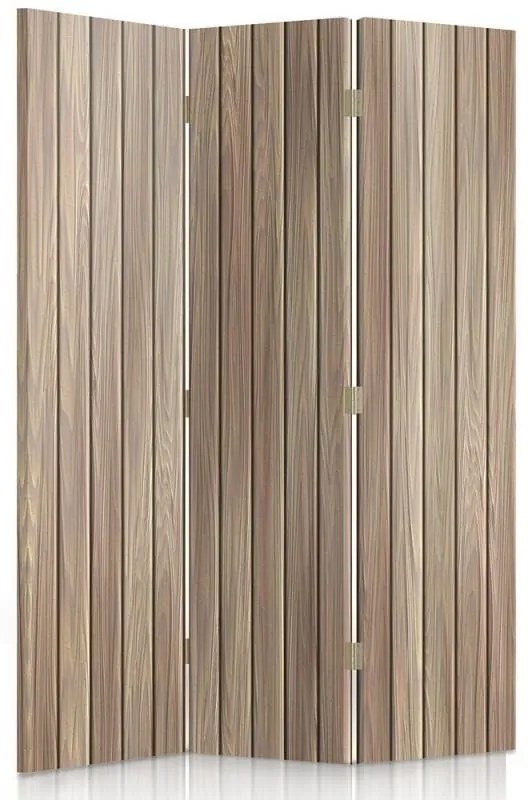 Ozdobný paraván, Světlé desky - 110x170 cm, třídílný, klasický paraván