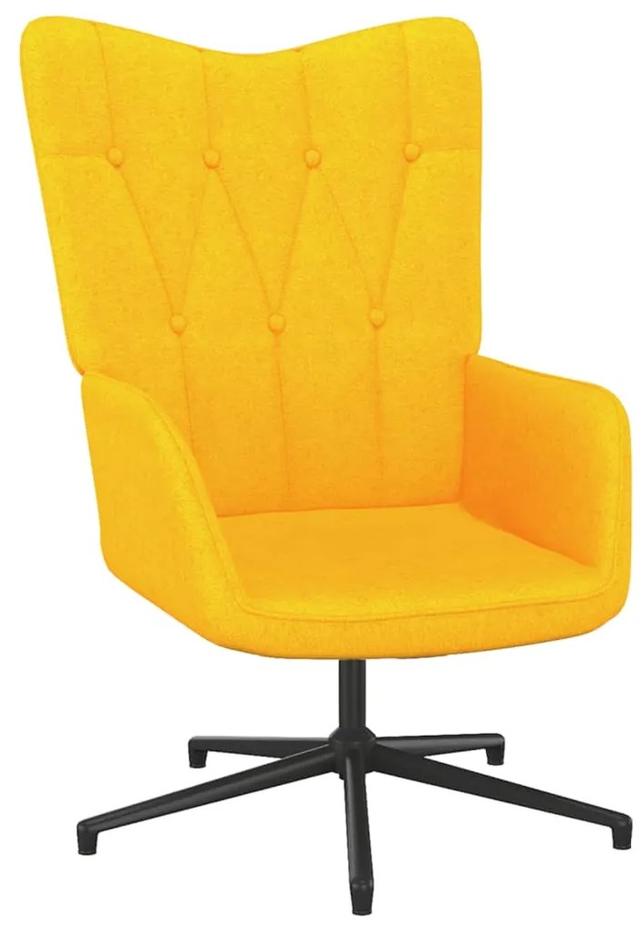 327574 vidaXL Relaxační židle hořčicově žlutá textil