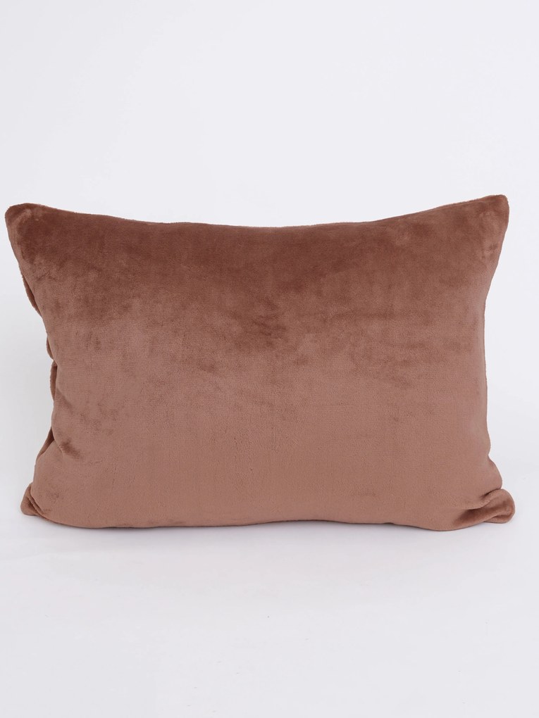 MK Lůžkoviny Povlak na polštář mikroplyš 50 x 70 cm - Laura mocha mousse