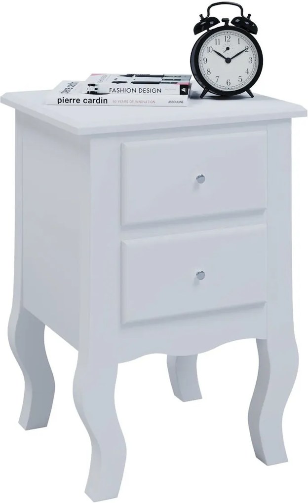 Noční stolek Sandana, bílý, 50 cm