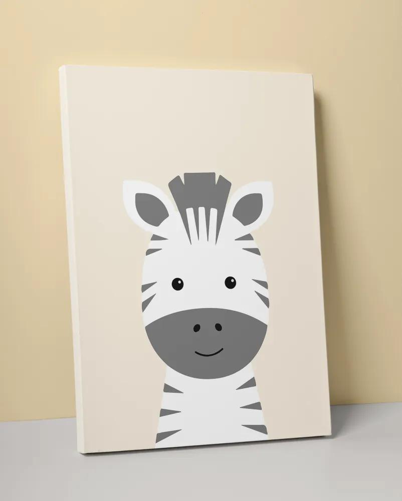 Obraz Zebra 30 x 40 cm - napnuté plátno na dřevěném rámu