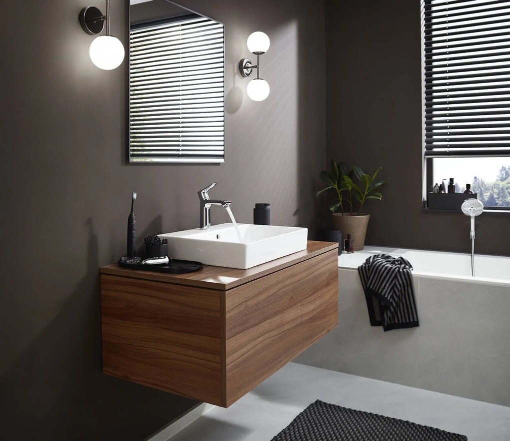 Hansgrohe Metris New, umyvadlová baterie s výpustí, chromová, 31080000