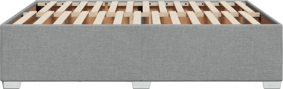 Rám postele bez matrace světle šedý 140 x 190 cm textil 3284471