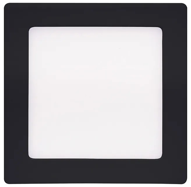 Solight LED mini panel CCT, přisazený, 12W, 900lm, 3000K, 4000K, 6000K, čtvercový, černá barva