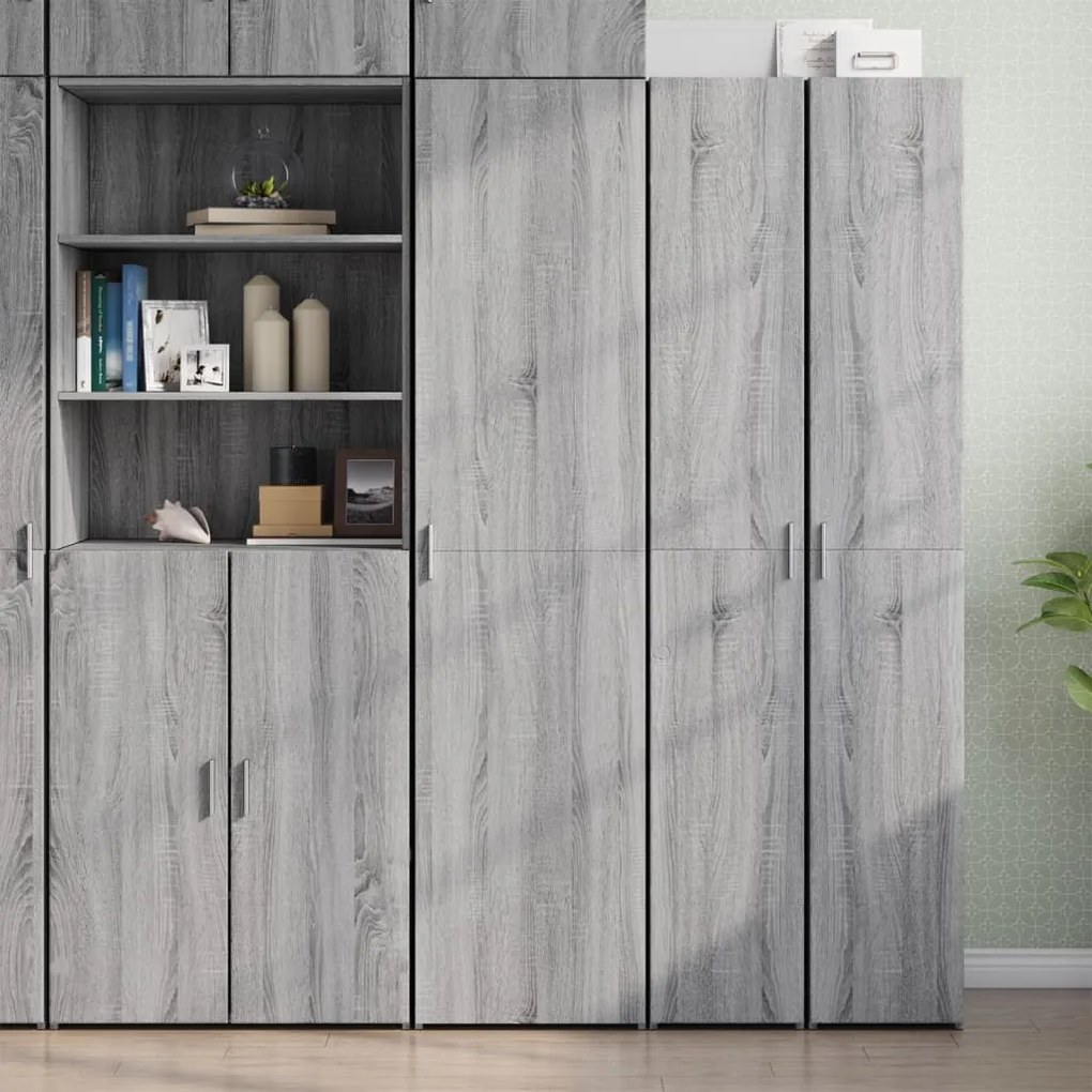 Skříň highboard šedá sonoma 45 x 42,5 x 185 cm kompozitní dřevo