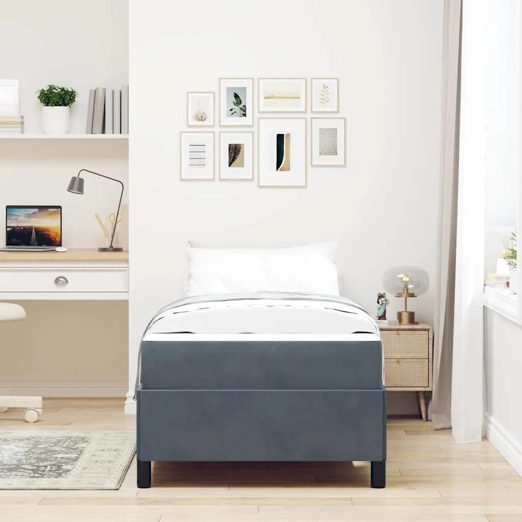 Rám postele Tmavě šedá 90 x 190 cm textil 3399031